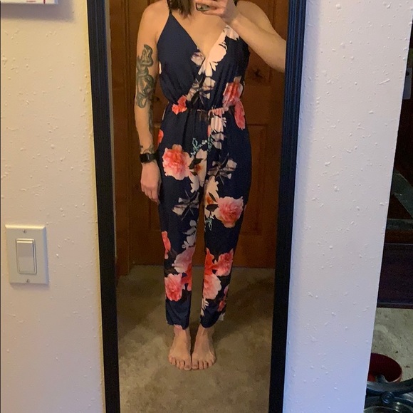Other | Silk Floral Onesie | Poshmark